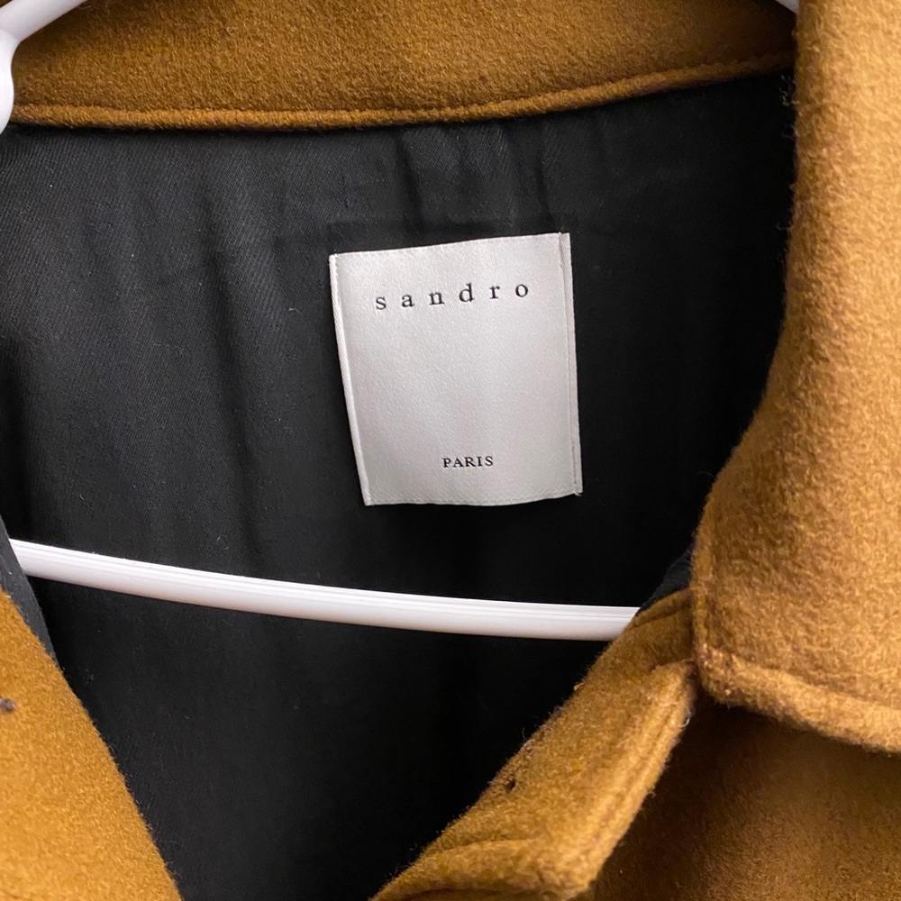 Sandro Paris Coat Vicuna Color - Gem